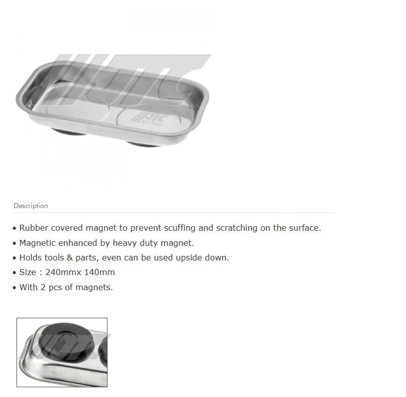 RUBBER COVERED SQUARE MAGNETIC TRAY 240X140mm – JTCTOOLSUSA