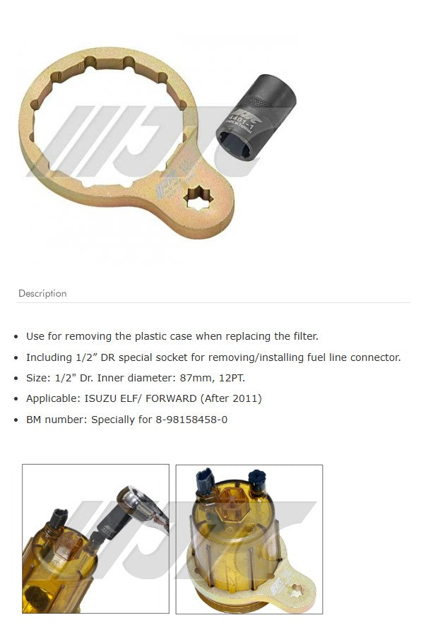 DIESEL FUEL FILTER WRENCH-for ISUZU EURO 4 – JTCTOOLSUSA